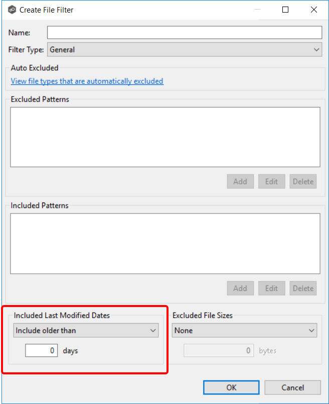 Peer Global File Service Help Basic Concepts File And Folder Filters Defining Filter