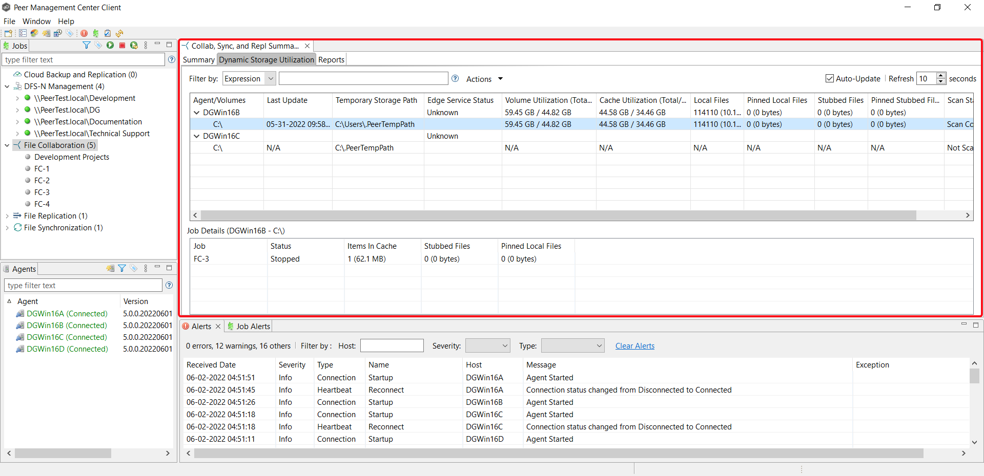 Peer Global File Service Help > Peer Management Center User Interface > Views > Summary Views ...