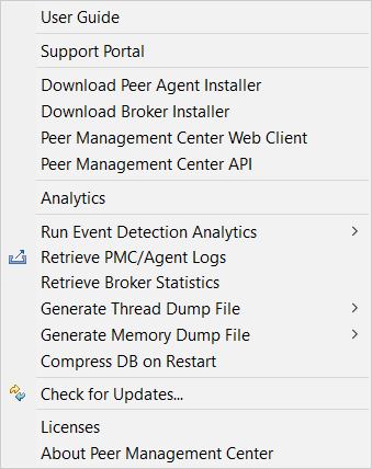 Peer Global File Service Help > Installation and Configuration > Updating Peer Management Center ...