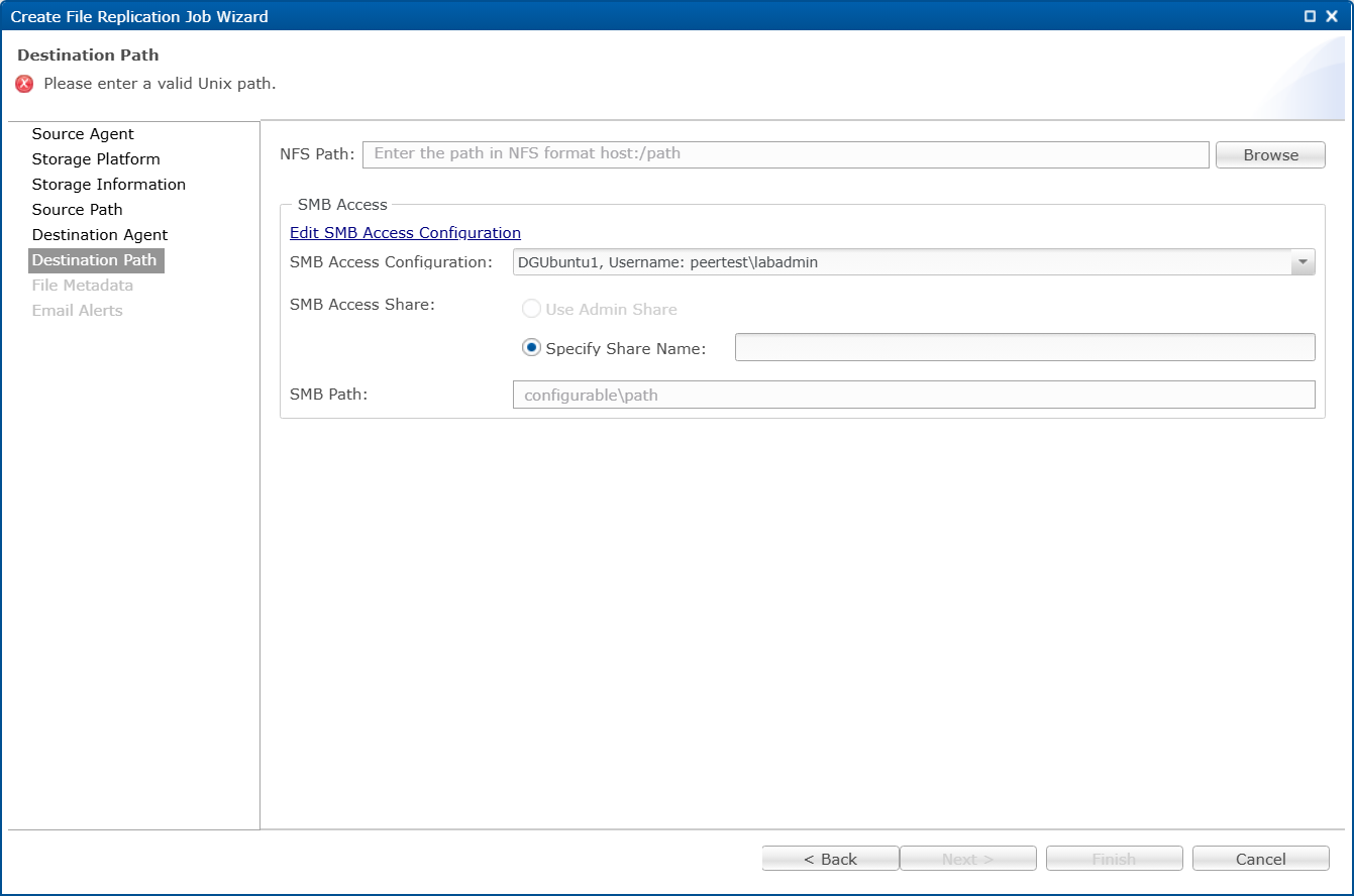 Peer Global File Service Help > File Replication Jobs > Creating a File ...