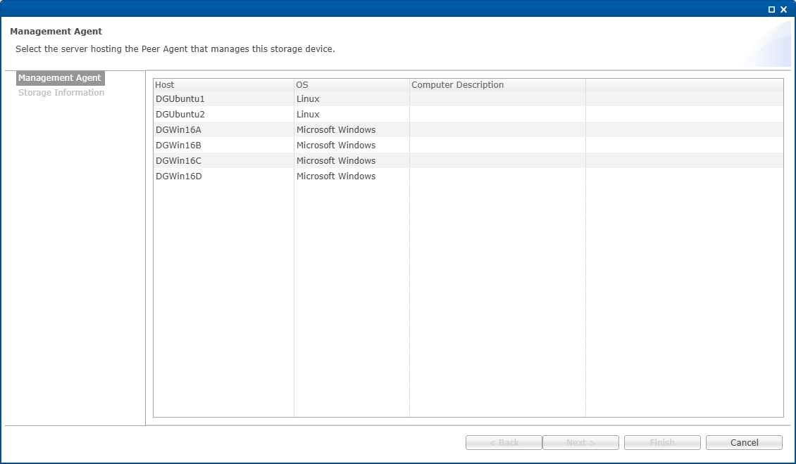 Peer Global File Service Help > Preferences > Storage Configuration ...